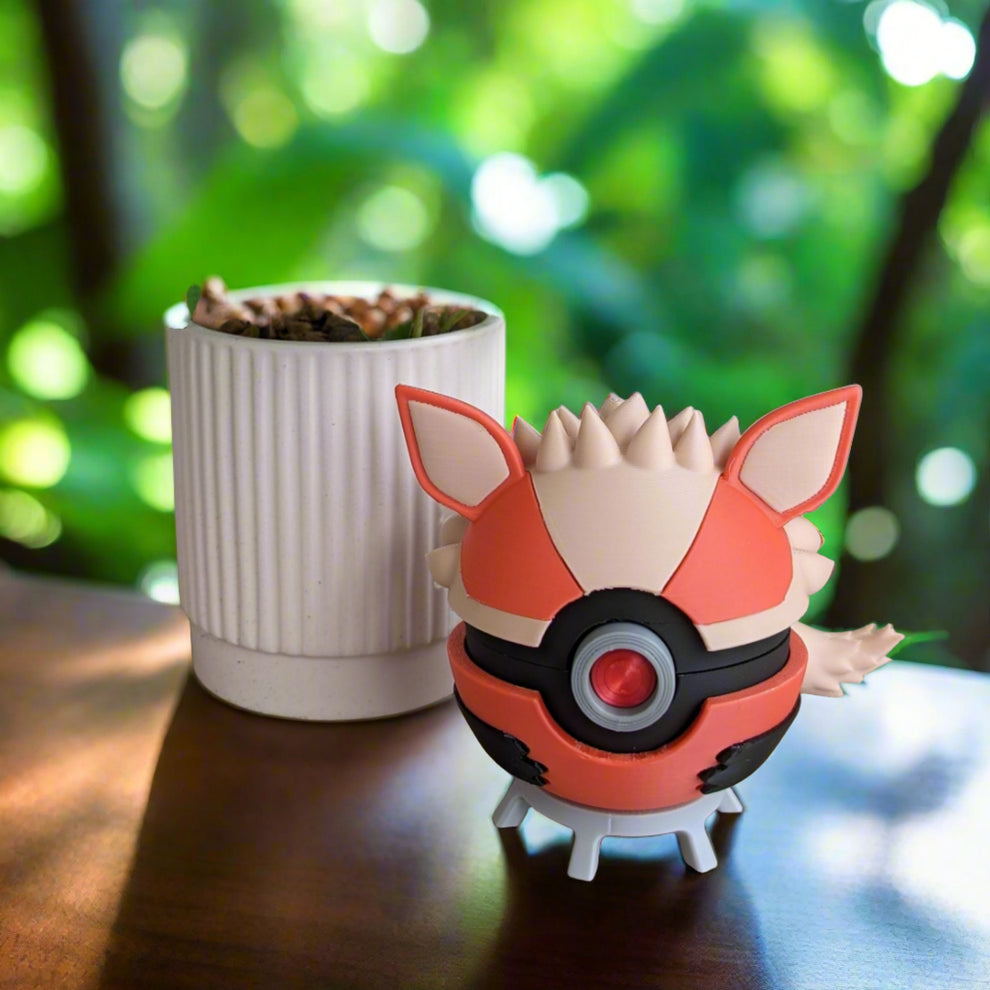 Arcanine Poke Ball | 3D Printed Display Ball – 3DbyDee