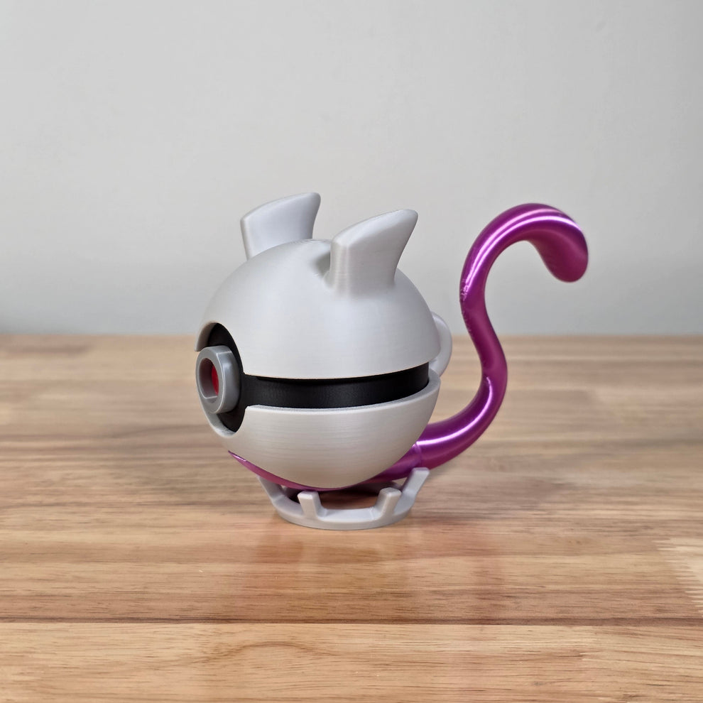 Mewtwo Poke Ball | 3D Printed Display Ball – 3DbyDee